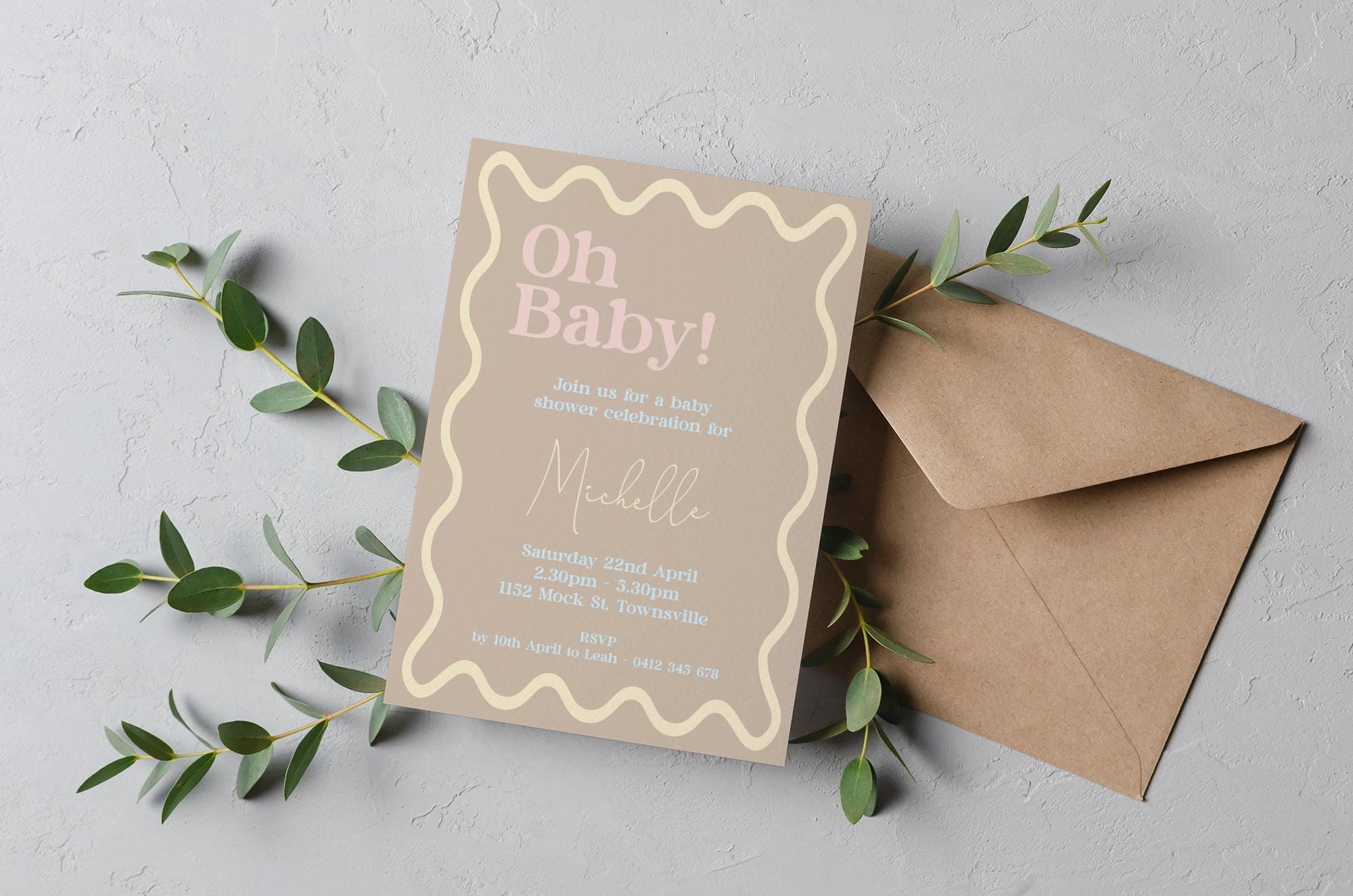 Editable Baby Shower Invitation Baby Shower Invitation Custom DIY ...