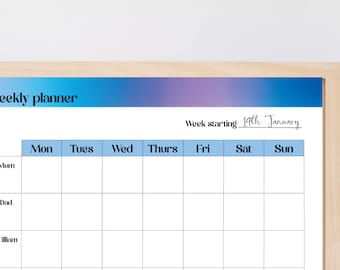 Weekly Family Planner Printable EDITABLE CANVA Planner Template ...