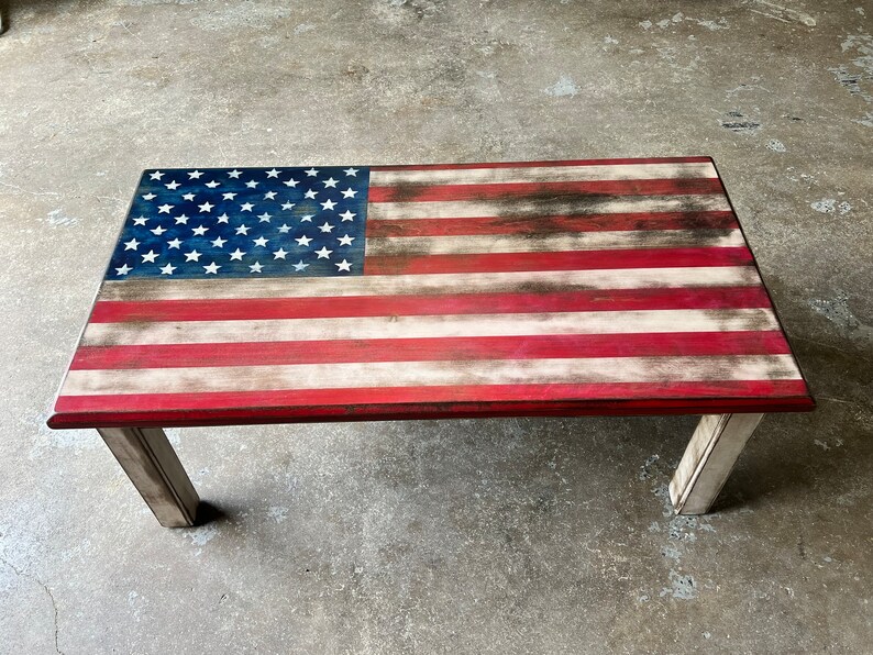 American Flag Coffee Table - Etsy