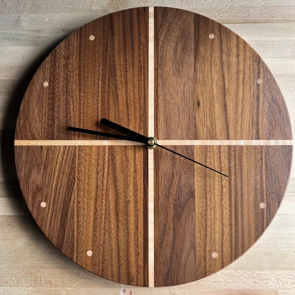 Walnut Wall Clock - Etsy