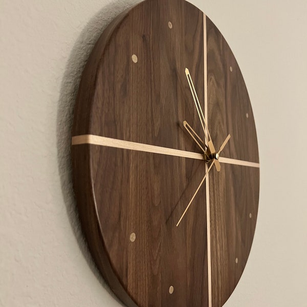 Walnut Wall Clock - Etsy