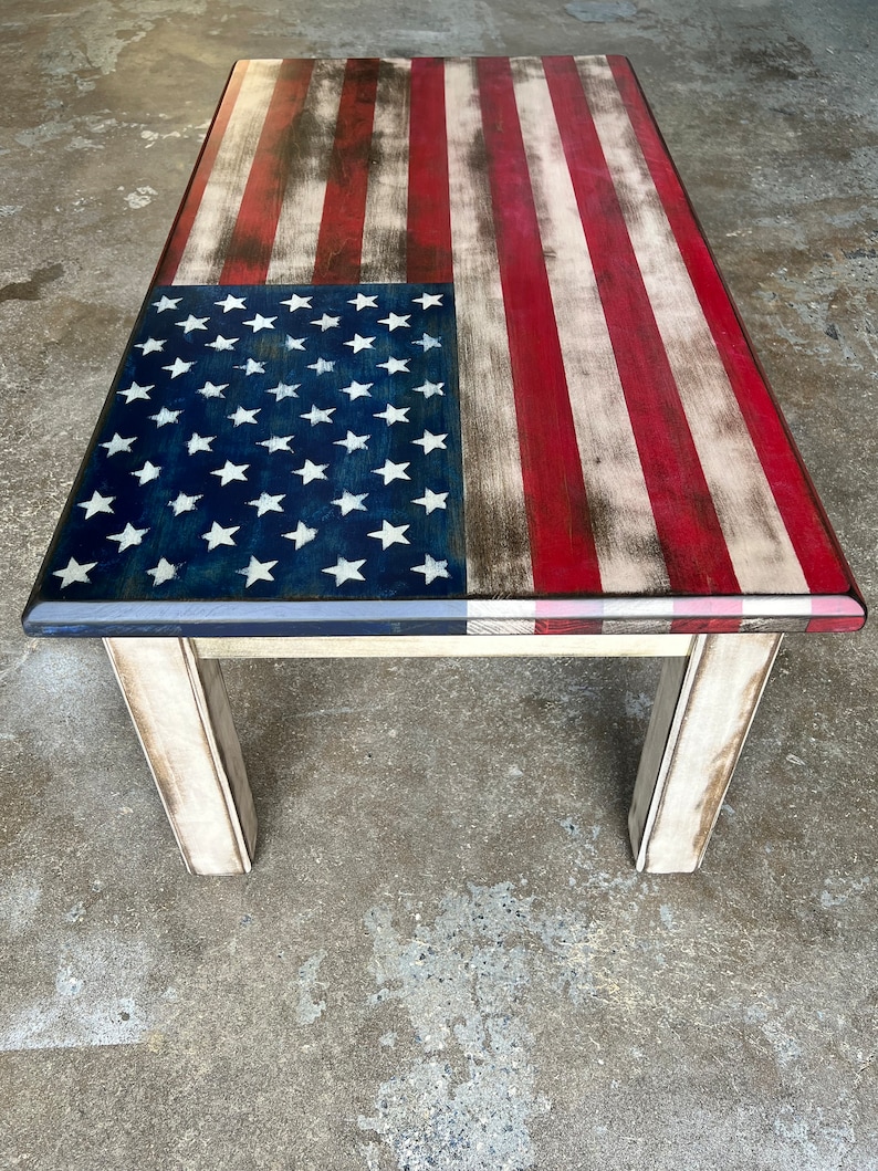 American Flag Coffee Table - Etsy