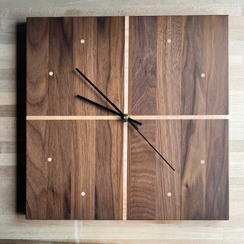 Walnut Wall Clock - Etsy
