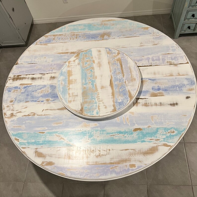 Custom Shabby Chic Round Dining Table - Etsy