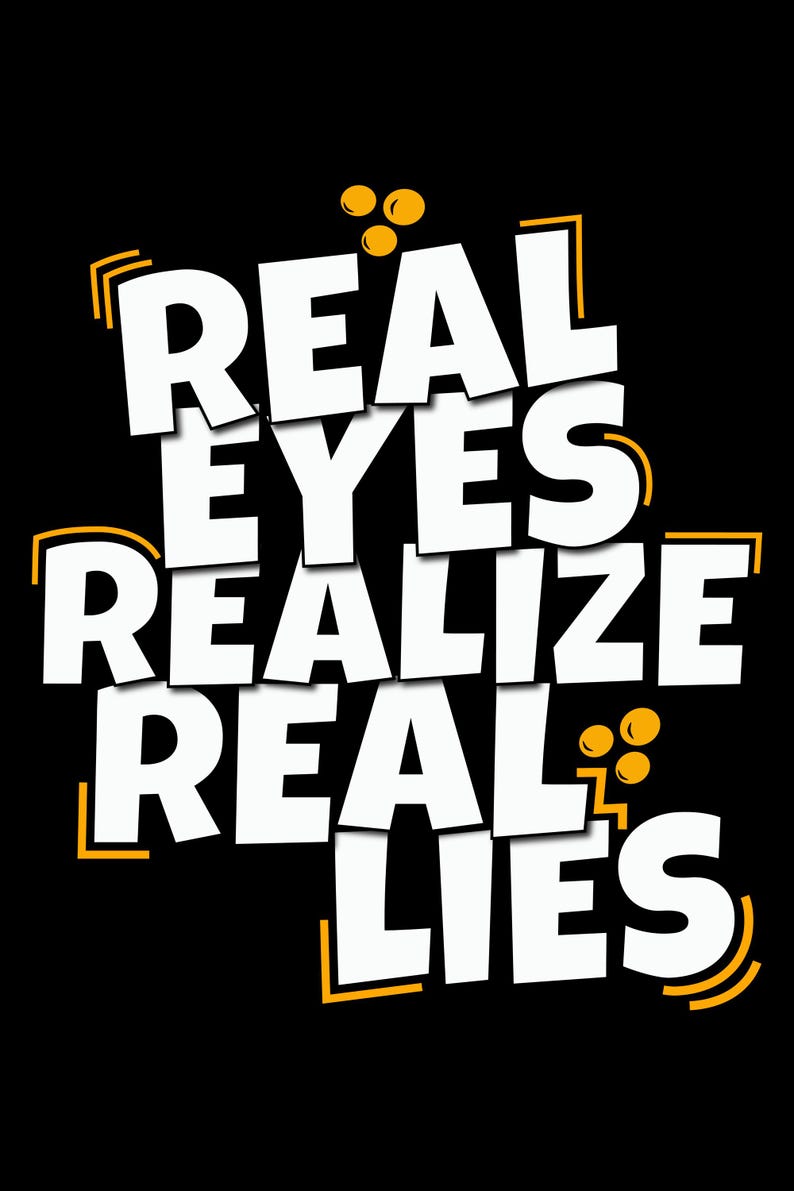 REALEYES REALIZE REALLIES – Bold Statement Streetwear Design - Etsy