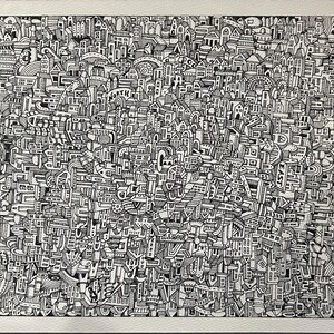 Original Hand Drawn Art Work, “north, South, East, West”. Doodle Art ...