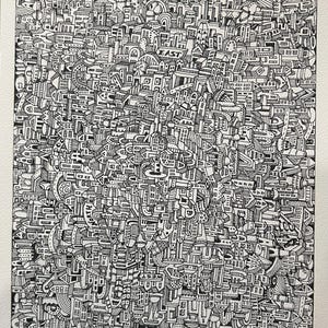 Original Hand Drawn Art Work, “north, South, East, West”. Doodle Art ...