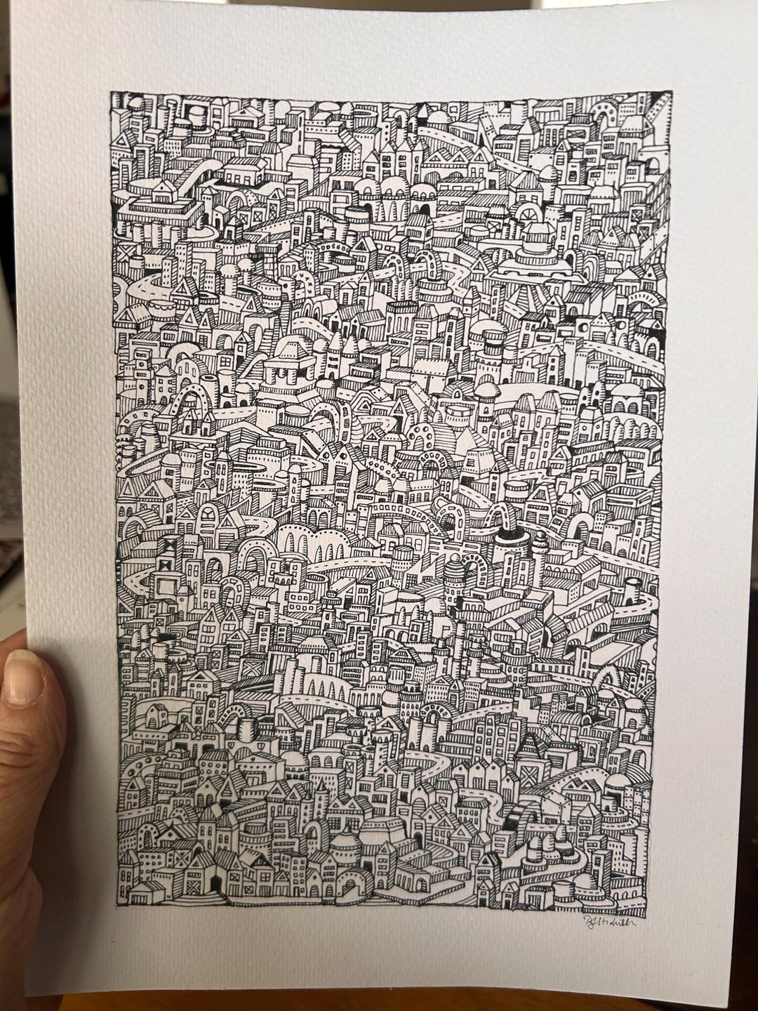 Original Drawing, A4 City Scape, Signed, Unframed. - Etsy