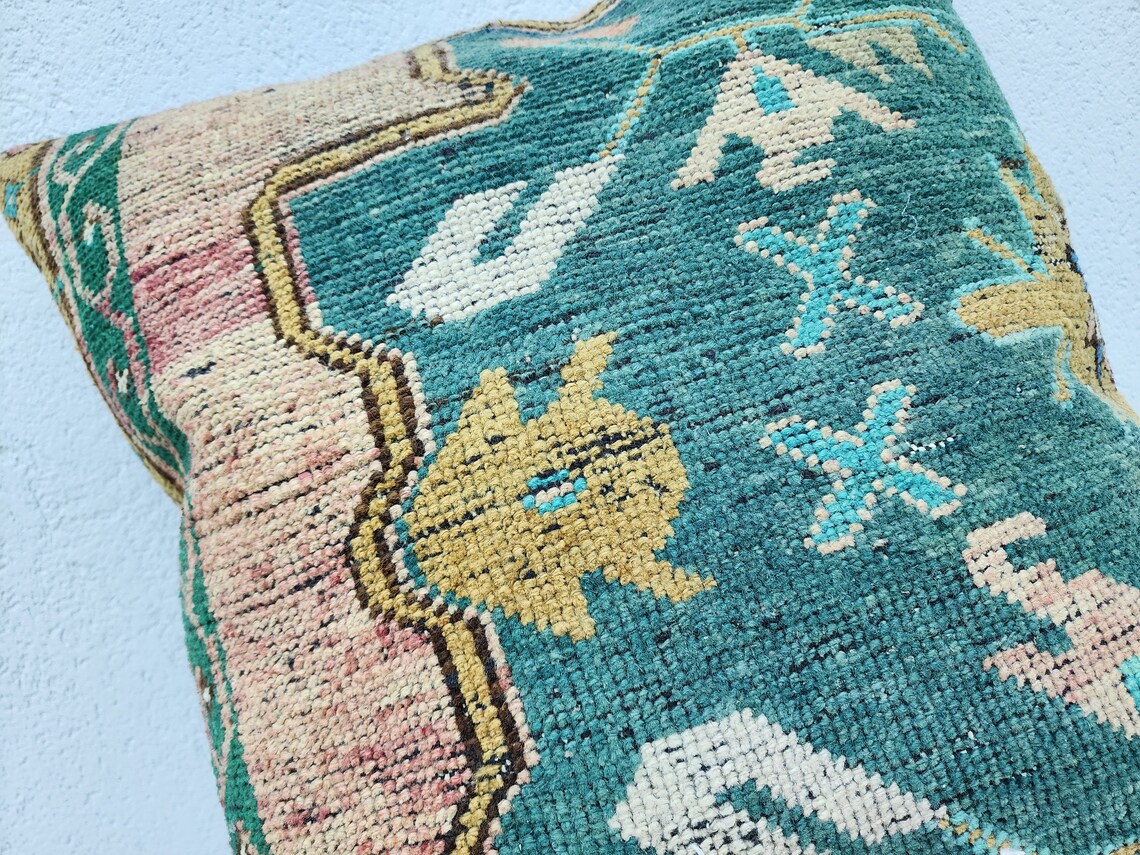Vintage Rug Pillow, Living Room Decoration,handmade Pillow Cover, Sofa ...