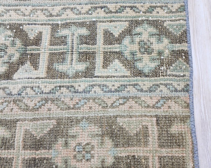 Vintage Runner Rug 3x12 Feet Rustic Runner Rug for Entryway Hand ...