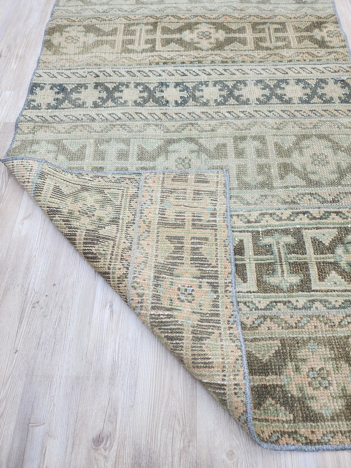 Vintage Runner Rug 3x12 Feet Rustic Runner Rug for Entryway Hand ...