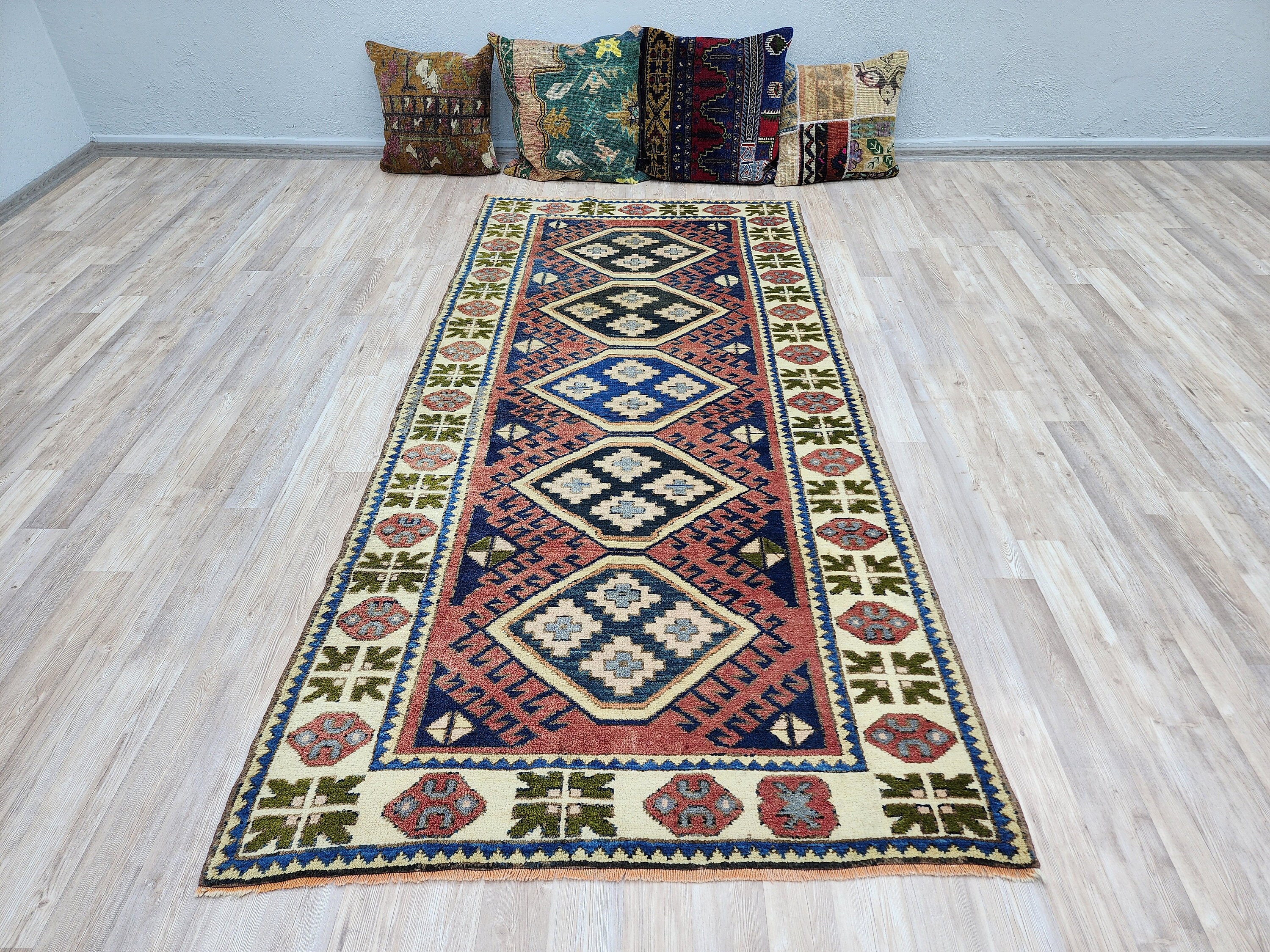 4x8 Rug, Anatolian Runner Rug, 4x8 Turkish Rug, Handmade Rug,4x8 Oushak ...