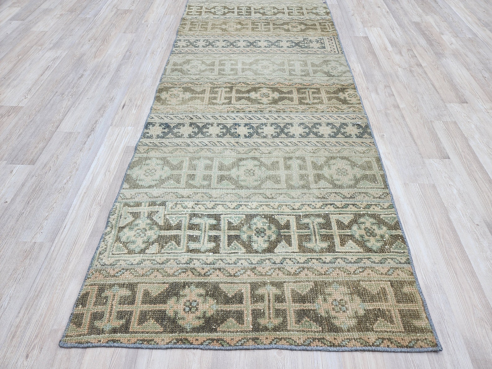 Vintage Runner Rug 3x12 Feet Rustic Runner Rug for Entryway Hand ...