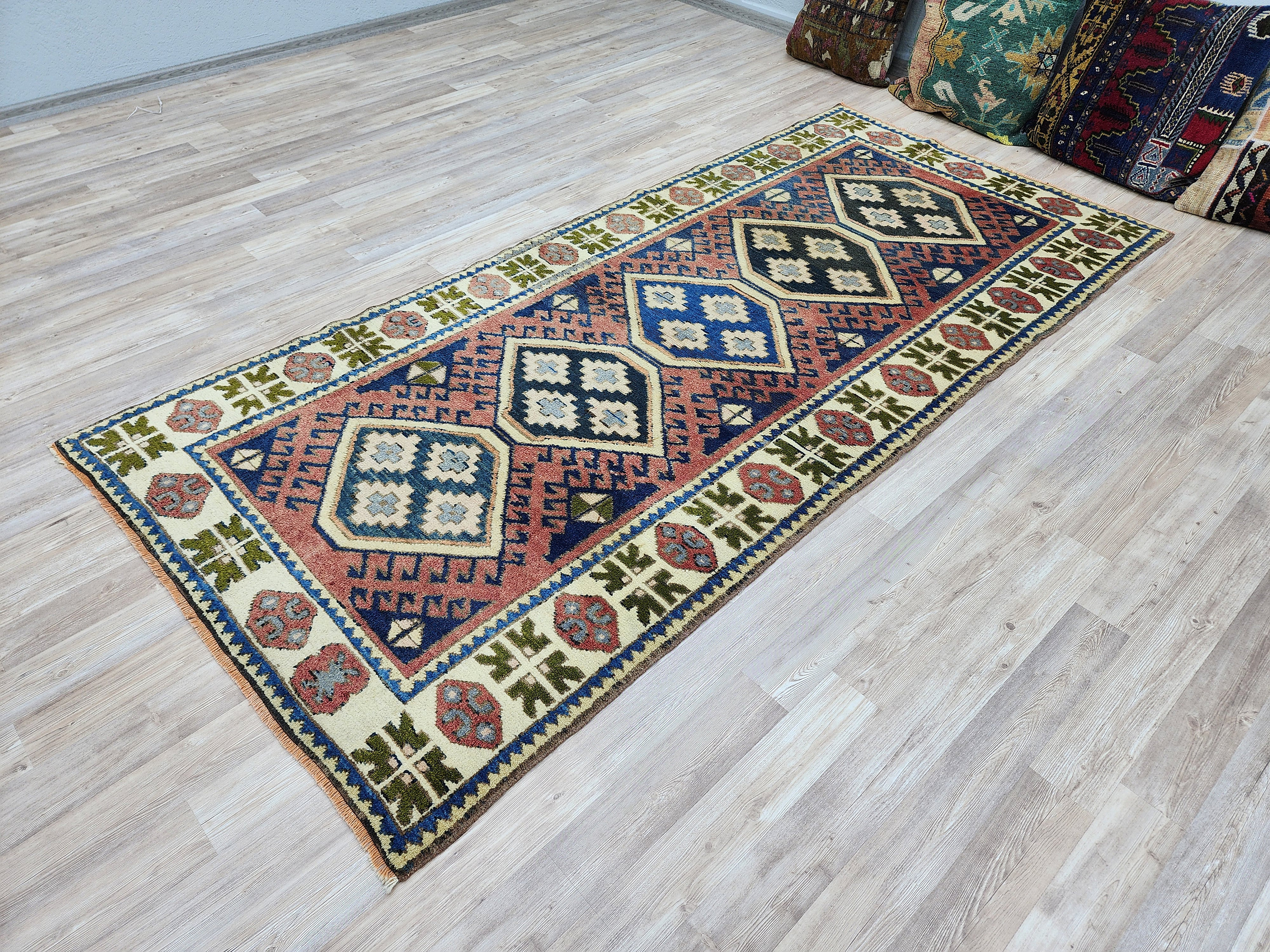 4x8 Rug, Anatolian Runner Rug, 4x8 Turkish Rug, Handmade Rug,4x8 Oushak ...