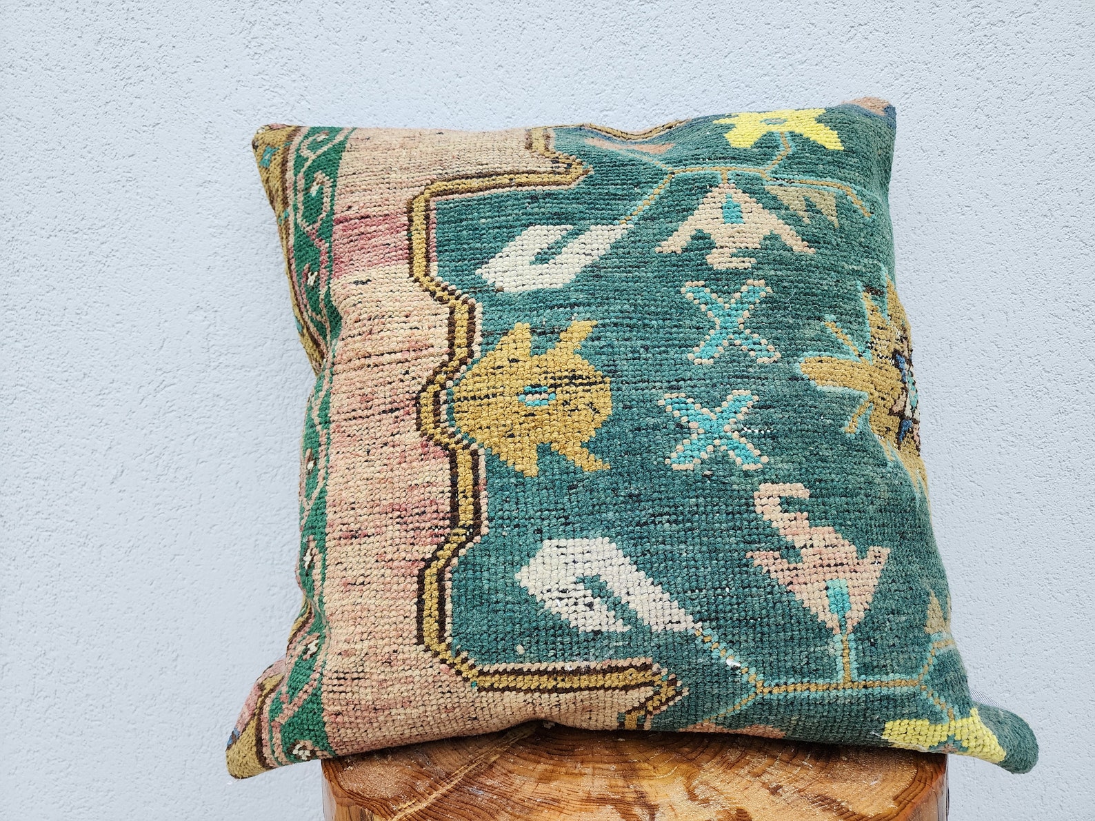 Vintage Rug Pillow, Living Room Decoration,handmade Pillow Cover, Sofa ...
