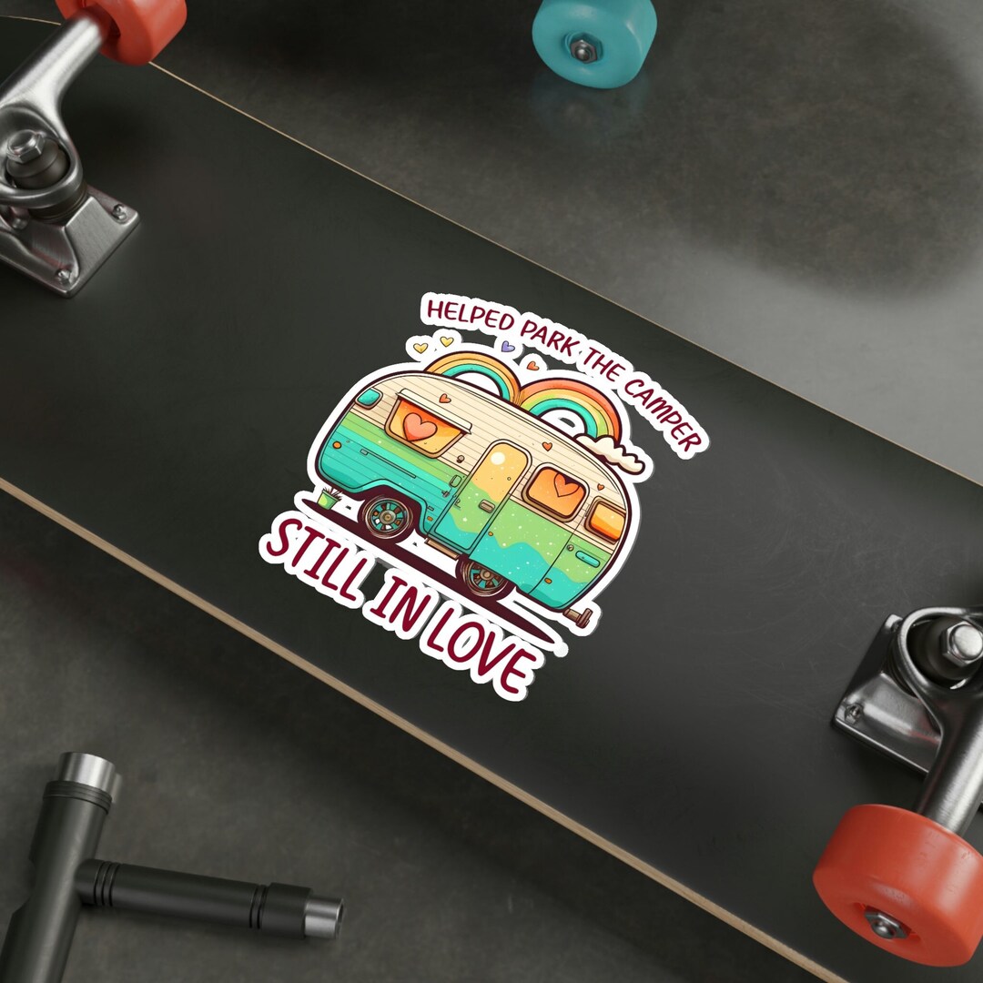 Retro RV Sticker, Vintage Travel Trailer Helped Park the Camper Still ...