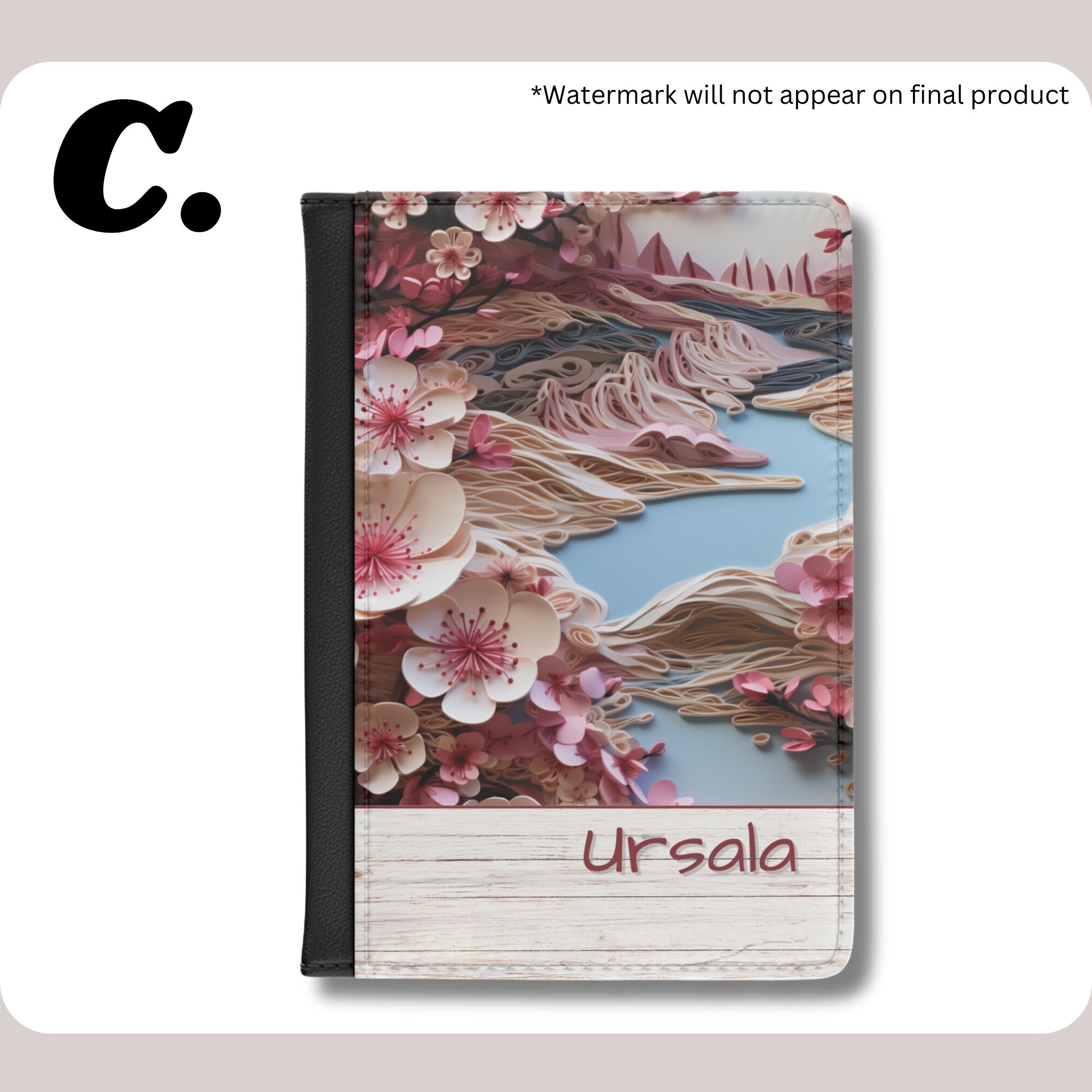 Cherry Blossom Passport Cover, Document Organizer Holder, Colorful ...