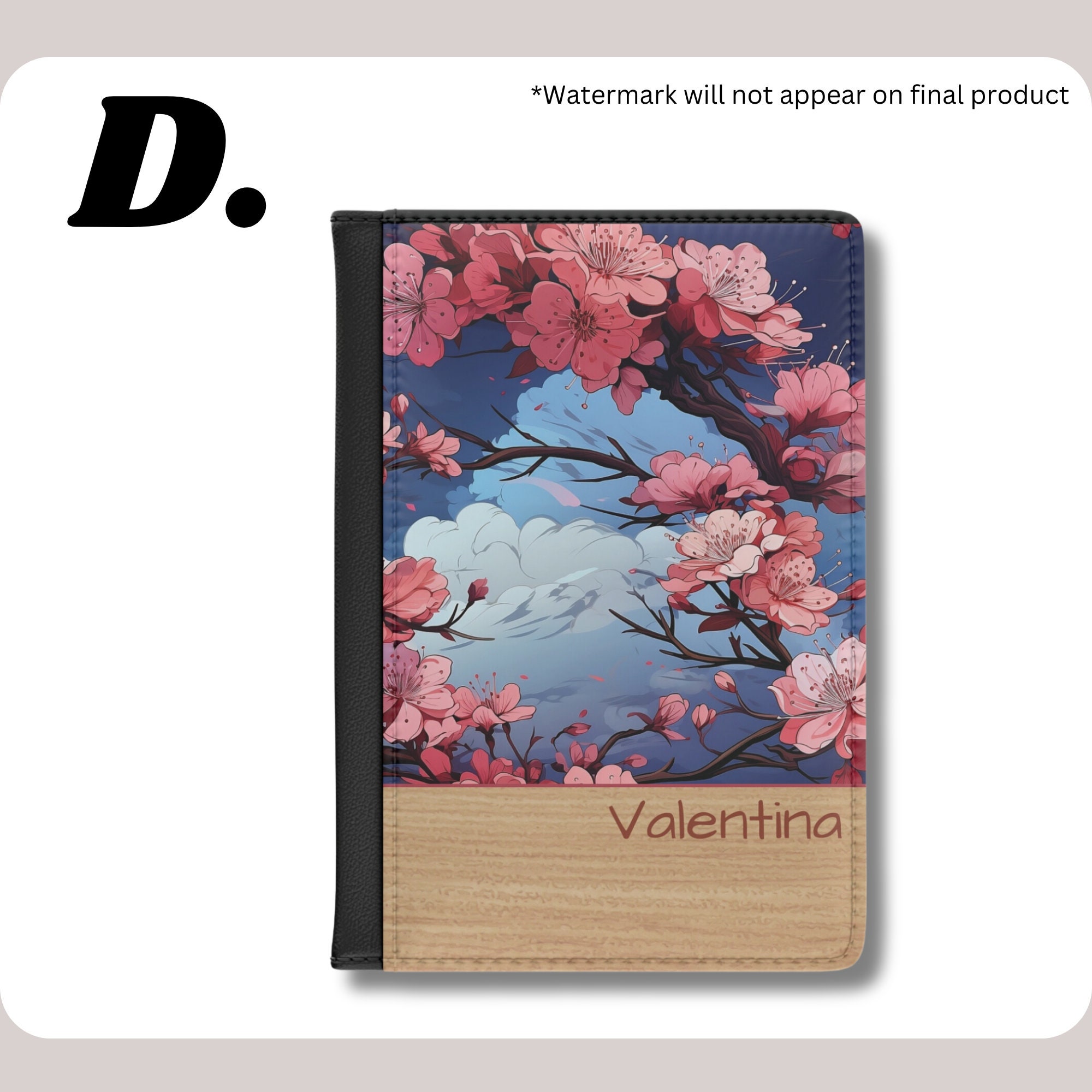 Cherry Blossom Passport Cover, Document Organizer Holder, Colorful ...