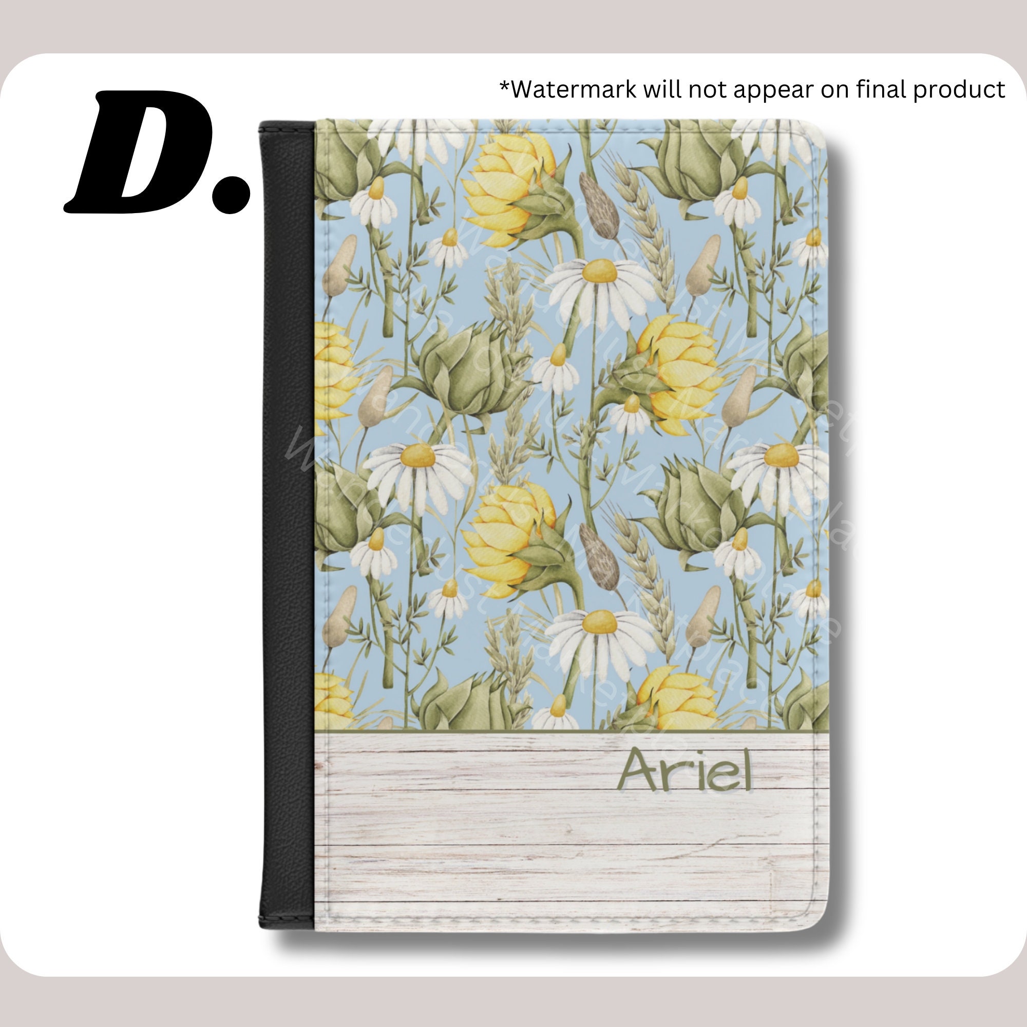 Purple Wildflower Passport Cover, Document Organizer Holder, Colorful ...