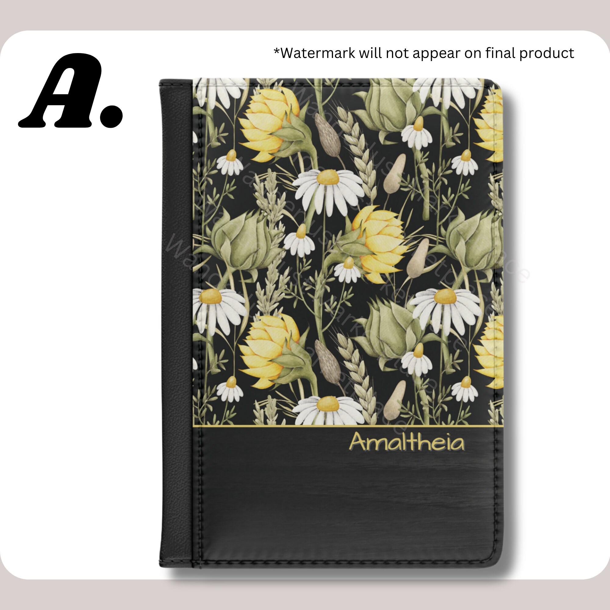 Purple Wildflower Passport Cover, Document Organizer Holder, Colorful ...