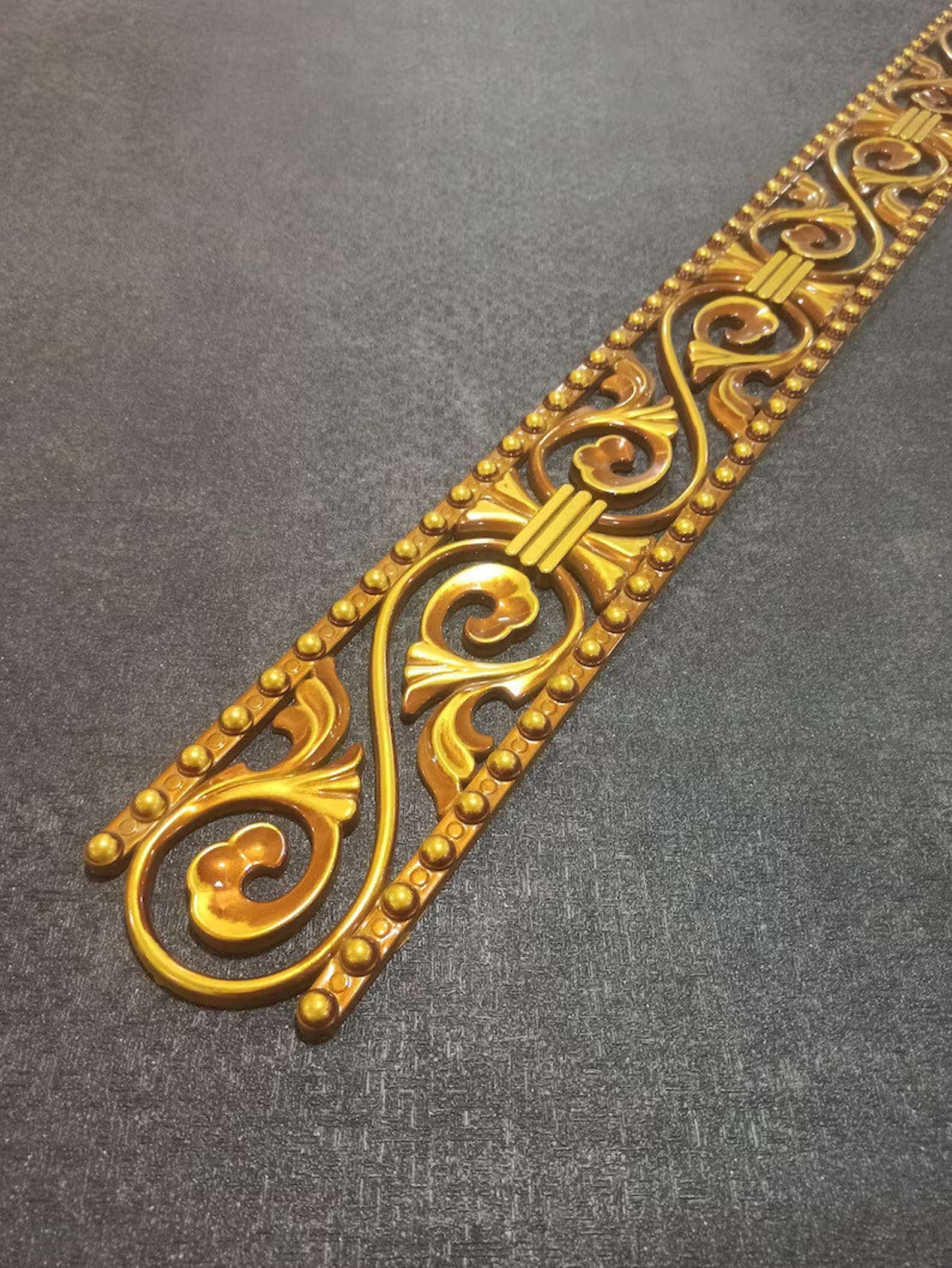 Embroidered Decorative Plastic Wall and Ceiling Bordure Brown, Gold ...