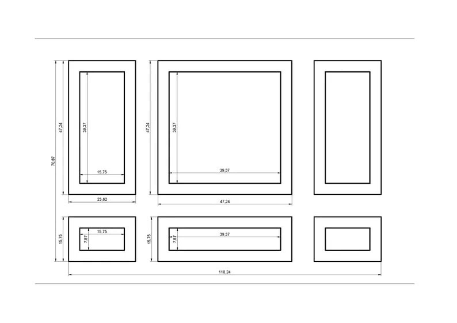 Easy Wall Molding Package Ready to Install Wall Cladding Kit Pre-cut ...