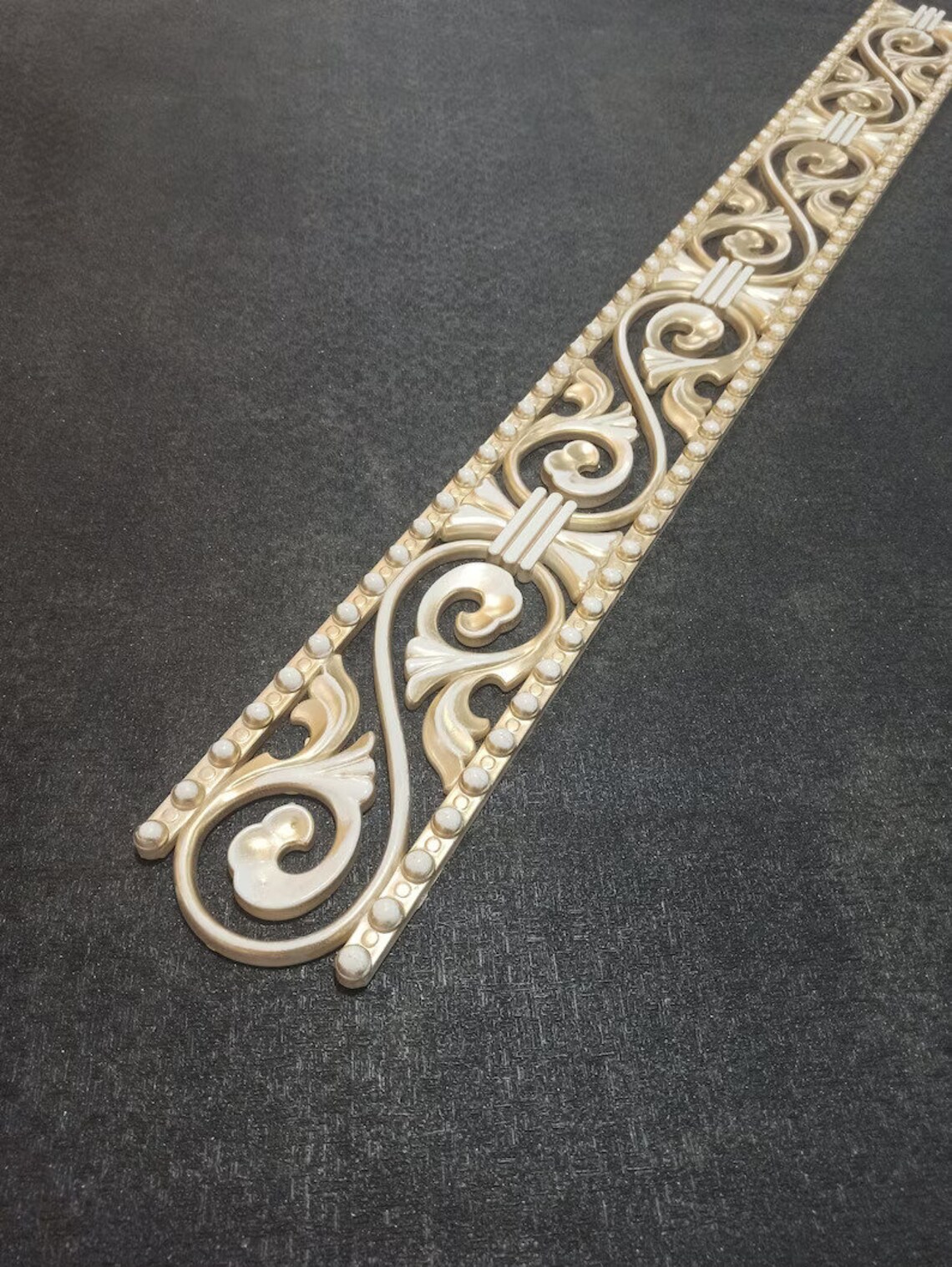 Embroidered Decorative Plastic Wall and Ceiling Bordure Brown, Gold ...