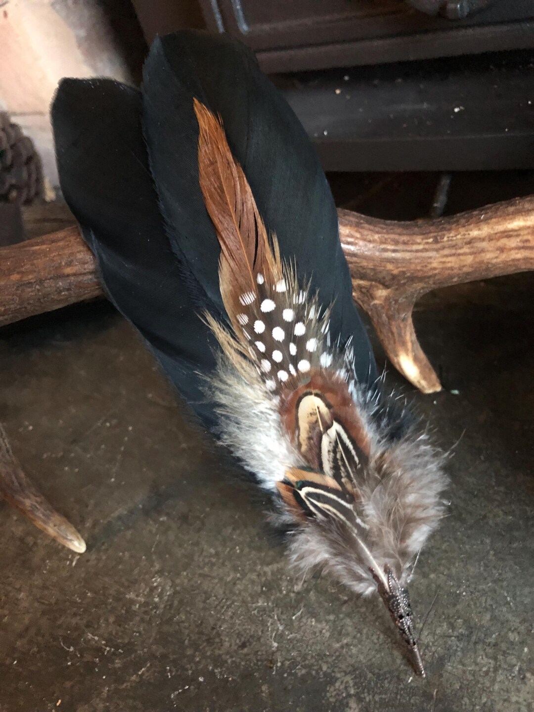 Smudging Feather D10 Fan Wand Sacred Ceremony Shaman, Pagan, Wiccan ...