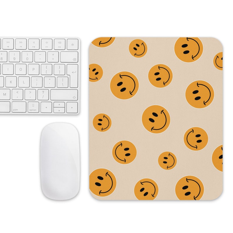 Yellow Smiley Face Mouse Pad - Etsy