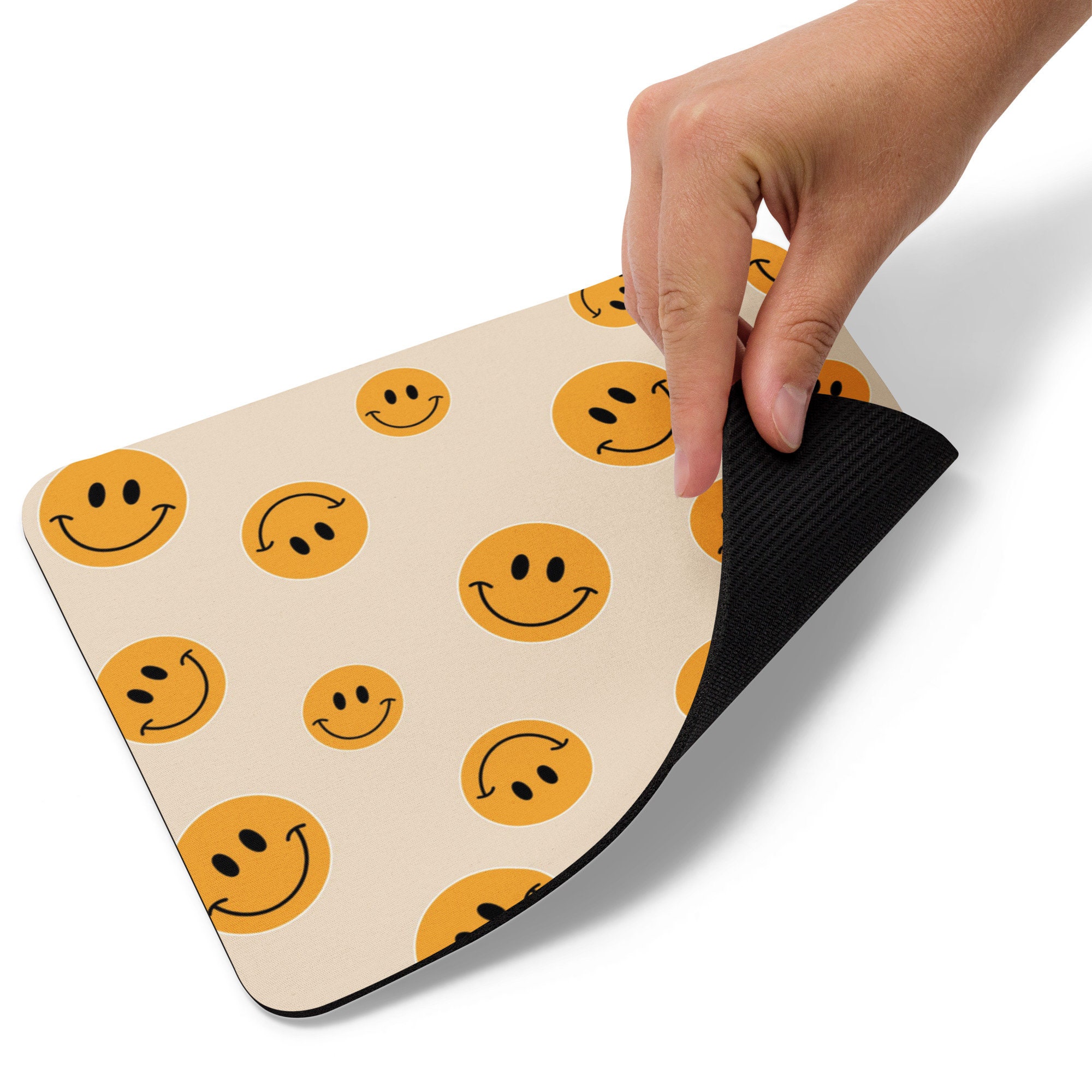 Yellow Smiley Face Mouse Pad - Etsy