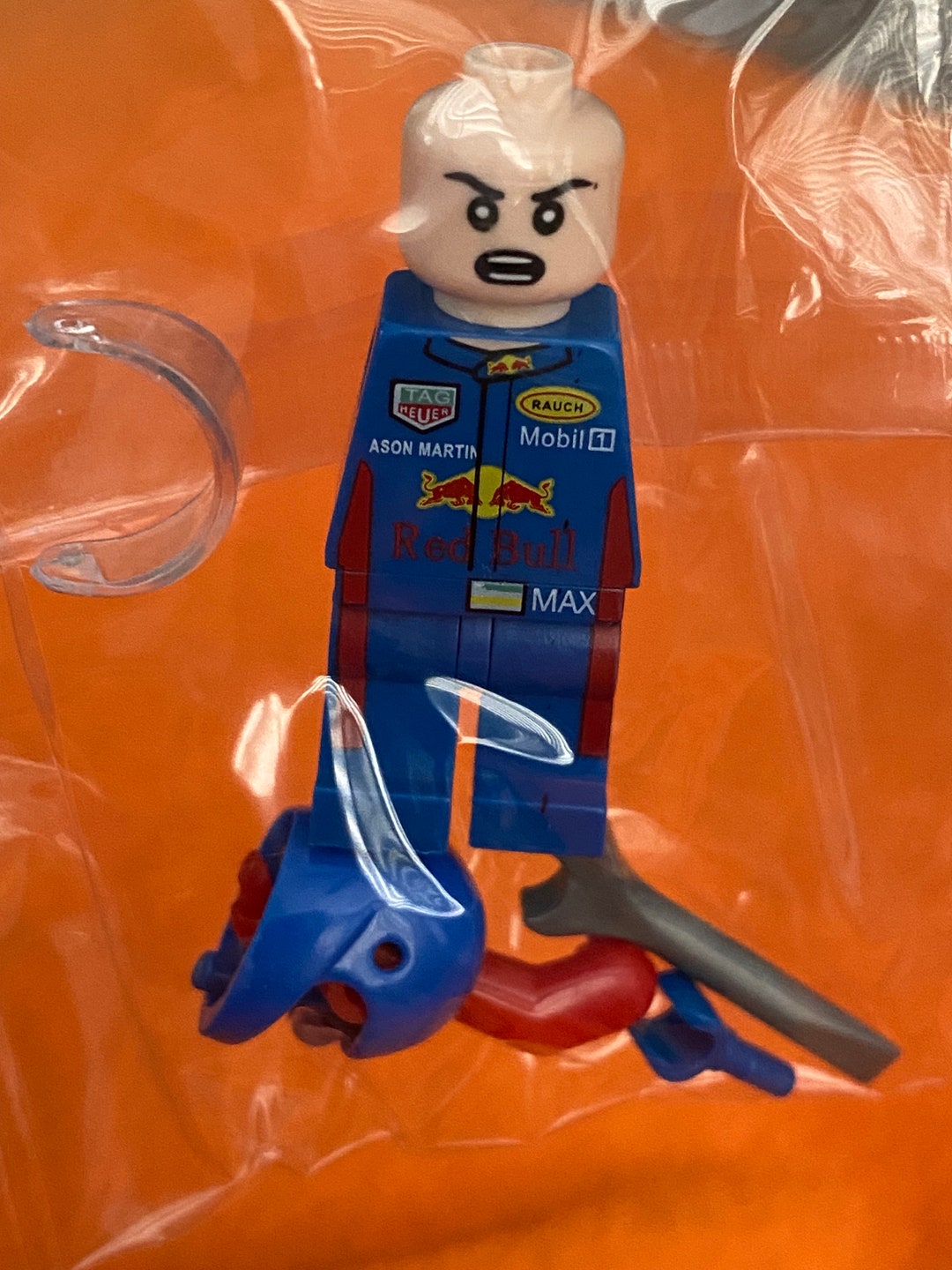 Red Bull F1 Mechanic Car Racing Garage Minifigure - Etsy