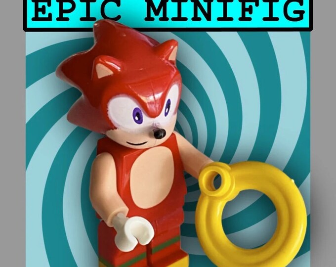 Red Sonic The Hedgehog Minifigure Etsy 