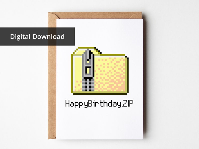 PDF Template Happy Birthday.zip Greeting Card Instant Digital Download ...
