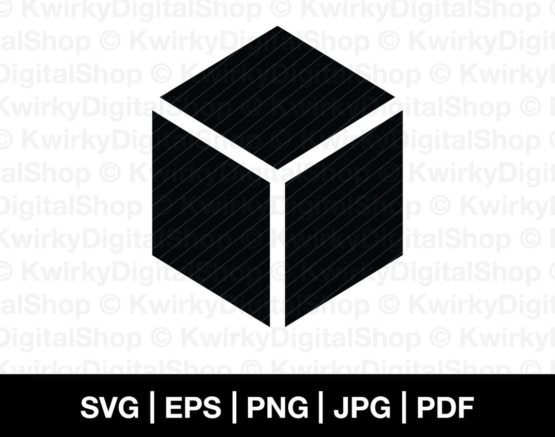 Cube SVG Eps Png Jpg Pdf Cricut Cut File Digital Download Silhouette ...