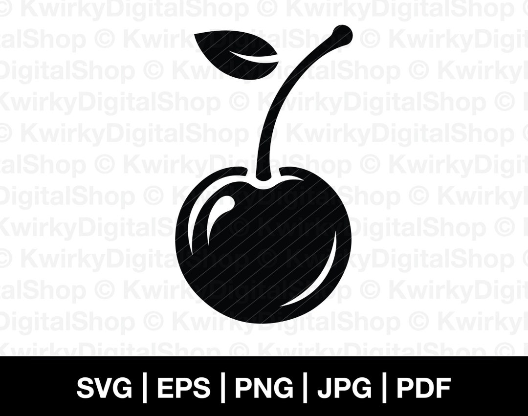 Cherry SVG Eps Png Jpg Pdf Cricut Cut File Digital Download Silhouette ...