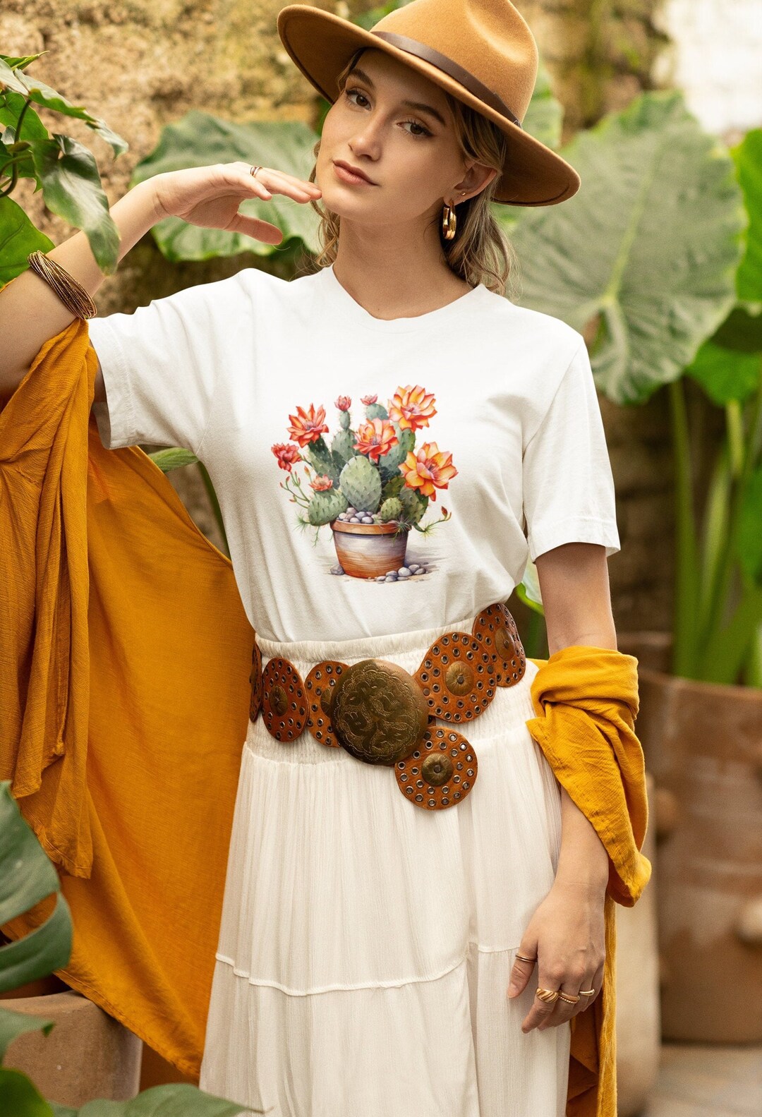 Unique Blooming Cactus Design Tee - Ideal for Plant Enthusiasts - Etsy