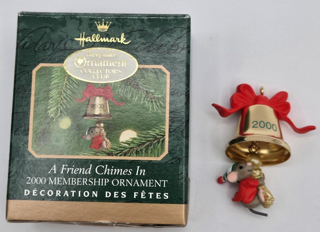 2000 Hallmark Keepsake Miniature Membership Ornament A Friend Chimes In ...
