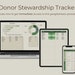 Donor Stewardship Tracker Spreadsheet | Google Sheets Template ...