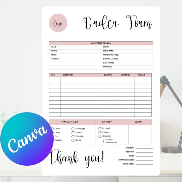 Vendor Form Template - Etsy