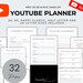 Printable Youtube Content Planner Social Media Template Calendar ...
