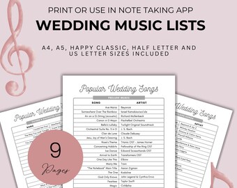 Wedding Song Playlist Checklist - Etsy