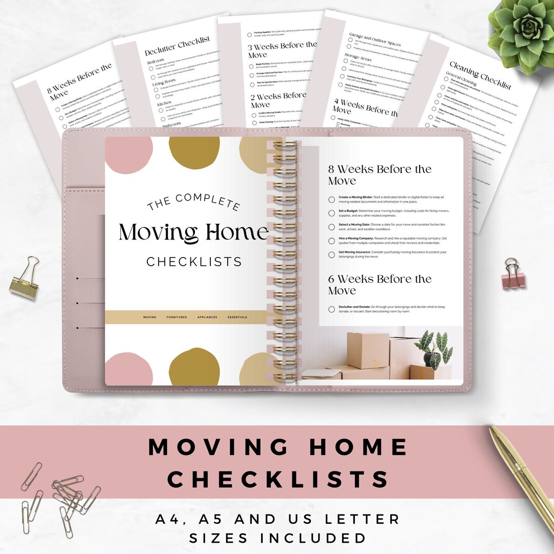 Moving House Checklist Printable Moving to Do List Home Transition ...
