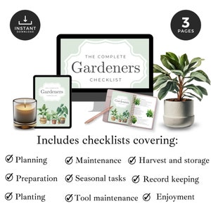 Printable Garden Planner Checklists Bundle | Gardening Journal ...