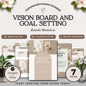 Editable Vision Board Template for Coaches, Career & Life Vision ...