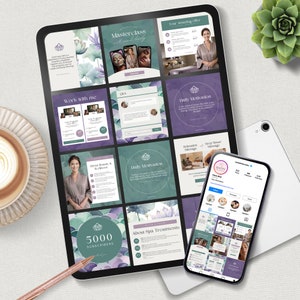 Spa Business Instagram Post Templates Esthetician Social Media Posts ...