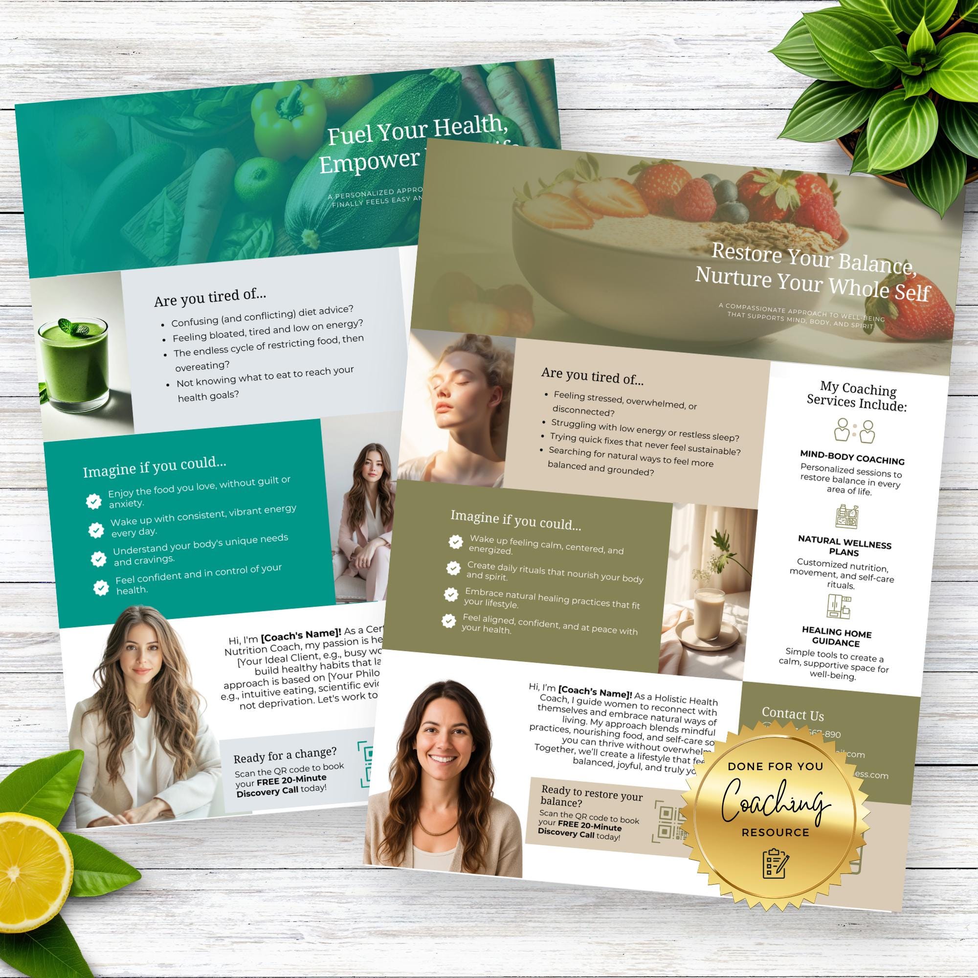 Holistic Coach Flyer Template, Digital Download Canva Design, Wellness ...