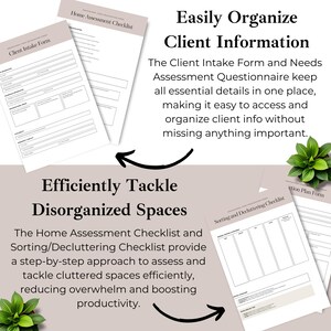 Professional Organizer Form Bundle Home Organizer Template Client ...