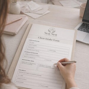 Professional Organizer Form Bundle Home Organizer Template Client ...