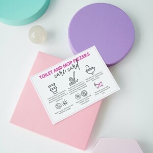 Toilet and Mop Bomb Care Card Toilet Bomb Label Mop Fizzer - Etsy