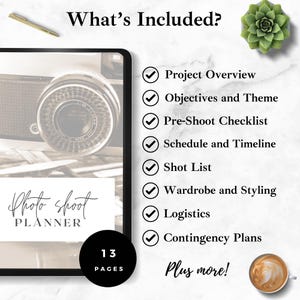 Photography Planner Printable Photographer Session Planner Photo Shoot ...